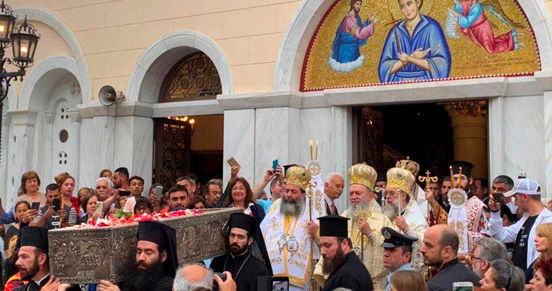 Πραγματοποιήθηκε η λιτάνευση του Ιερού σκηνώματος του Οσίου Ιωάννου του ...