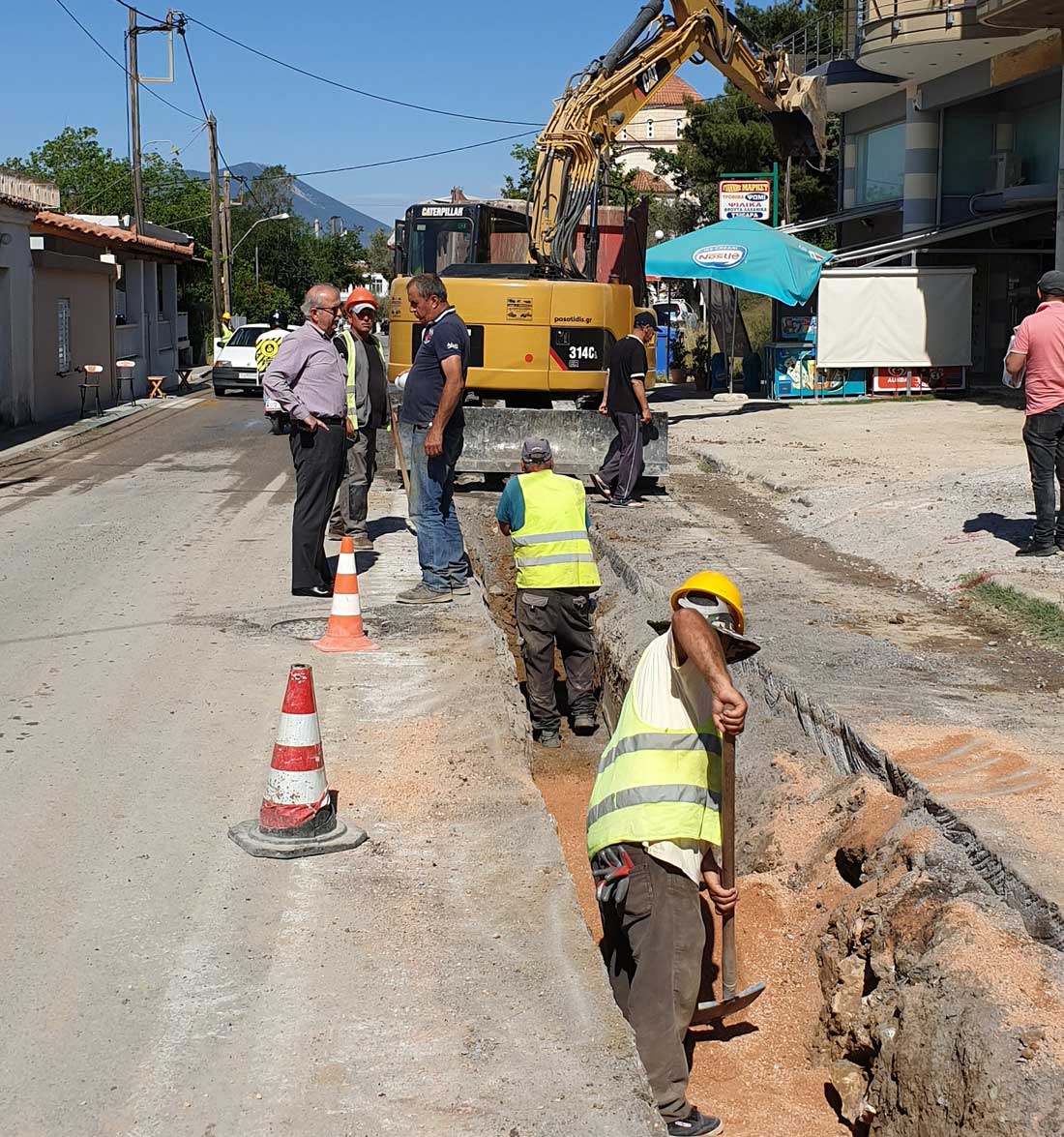 Επίσκεψη Δημάρχου Χρήστου Παγώνη στο έργο αντιπλημμυρικής προστασίας ...