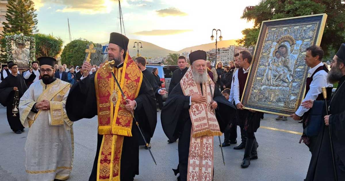 Ο Αρχιγραμματεύς της Ιεράς Συνόδου Επίσκοπος Ωρεών κ. Φιλόθεος στην ...
